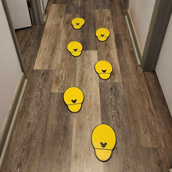 Disney | Other | Super Cute Mickey Mouse Foam Footprints Set Of 6 ...